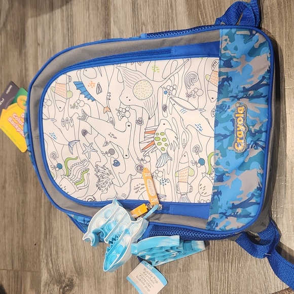 Crayola | Accessories | Nwt Crayola Diy Coloring Backpack Includes 5pc ...
